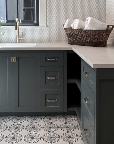 Blue Pattern Floor Tiles Sydney