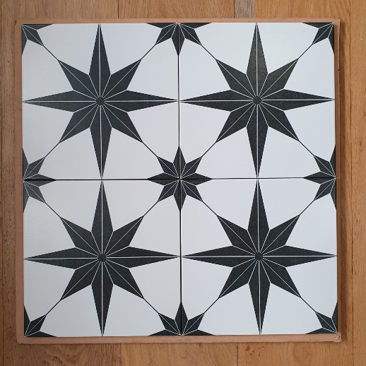 Black and White Star Tiles Sydney Spanish Bathroom Kitchen