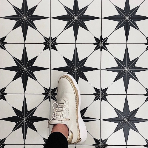 Black and White Star Tiles Sydney Spanish Bathroom Kitchen